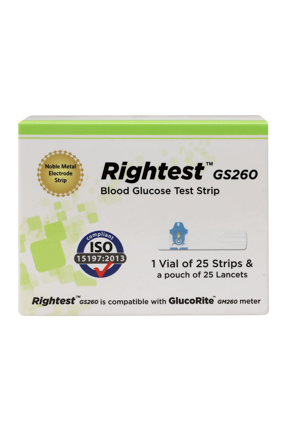 Rightest GS 260 Blood Glucose Test Strips Lancets (25s+25) – mavenspick