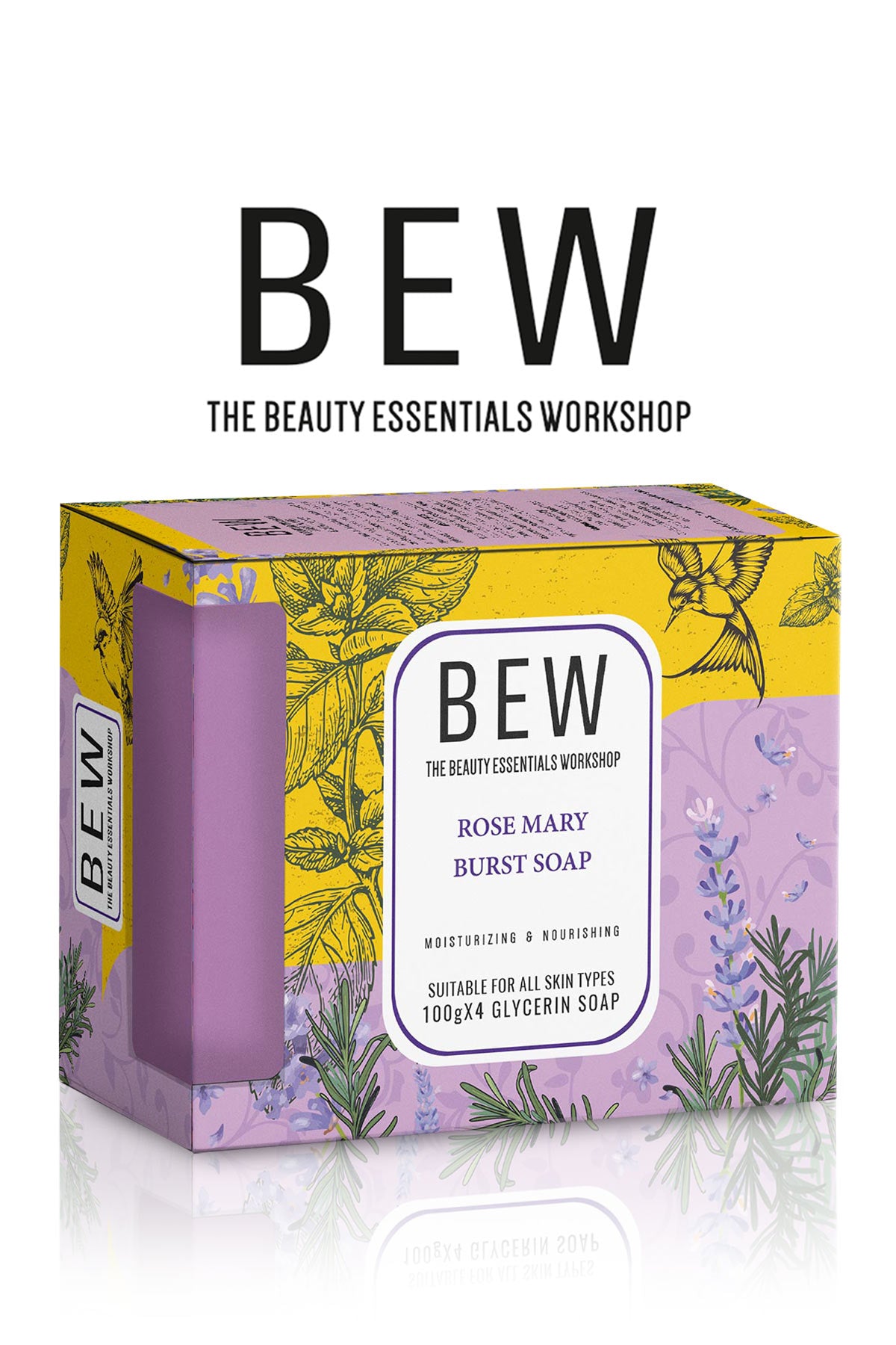 Bew Rosemary Burst Soap (4x100gm) – mavenspick