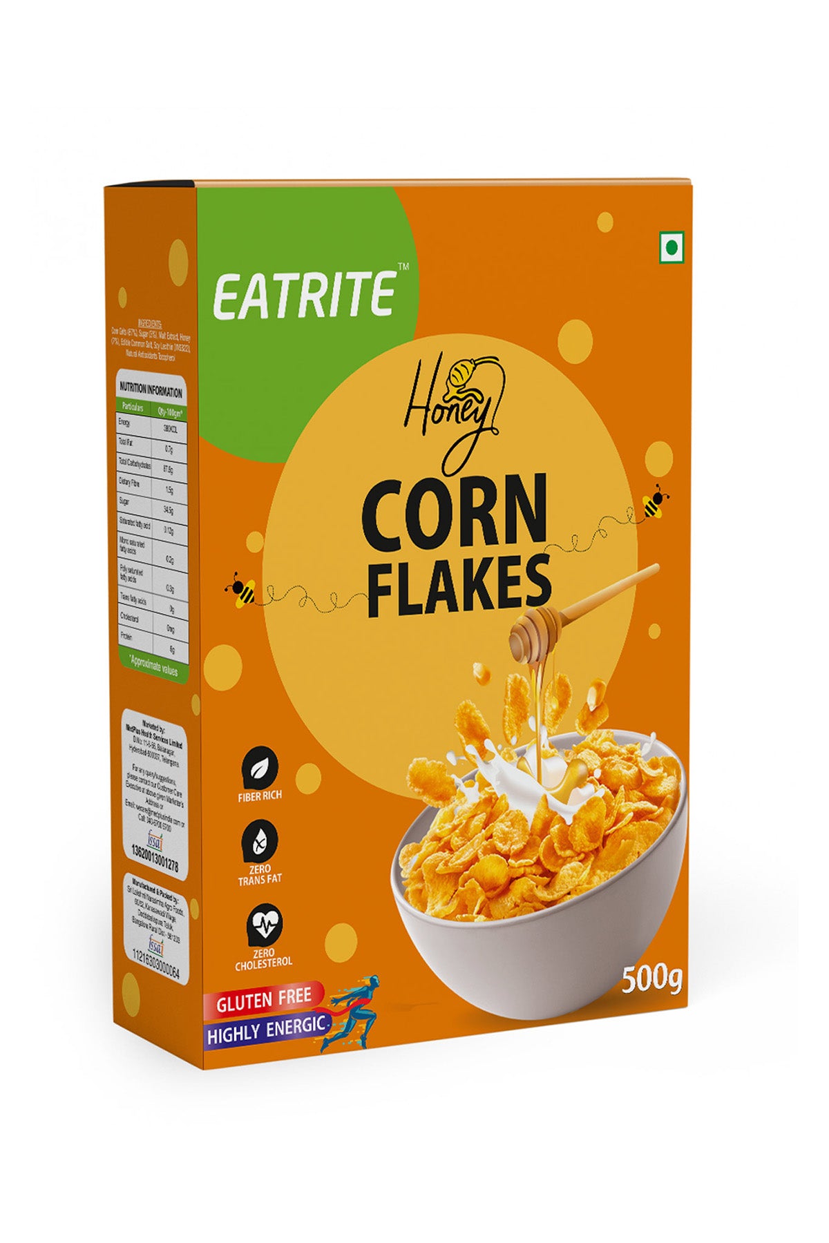 Eatrite Honey Corn Flakes (500gm) – mavenspick