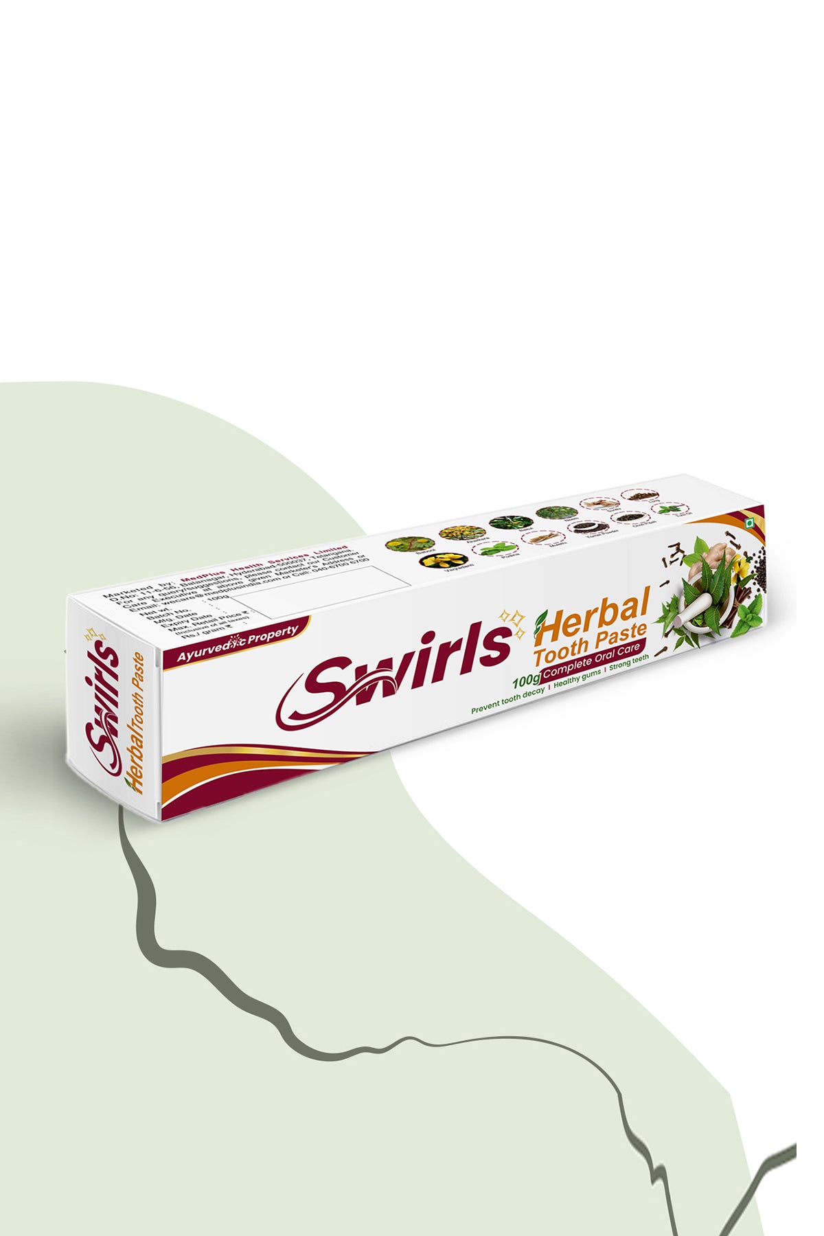 Swirls Herbal Toothpaste (100gm) – mavenspick